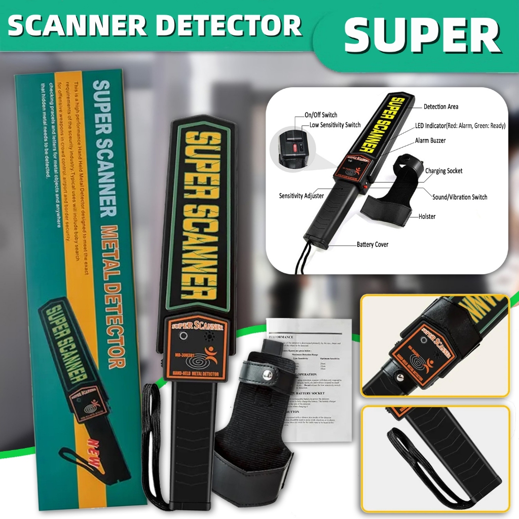 Ready Stock 🇲🇾High-performance Hand Held Metal Detector Super Scanner ...