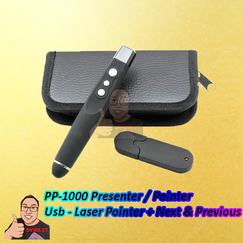 2.4G Wireless PowerPoint Clicker Laser Presentation Pointer Remote ...