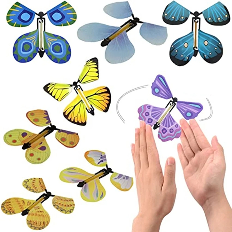 Magic butterfly flying toy latest rubber band powered magic butterfly ...