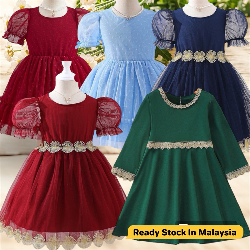 Princess Dress Baby Girl Dress Baju Budak Perempuan Kanak-Kanak Ready ...