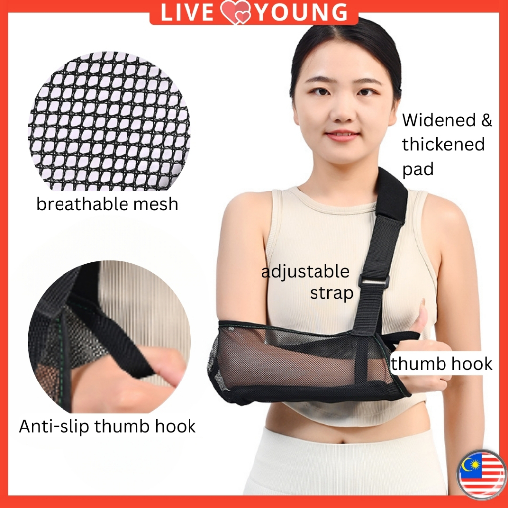 Arm Sling Adult Kids Forearm Fracture Fixed Strap Mesh Breathable Wrist ...