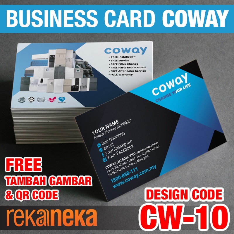 (BC) Business Card / Bisnes Kad - COWAY (Updated Design) | Shopee Malaysia