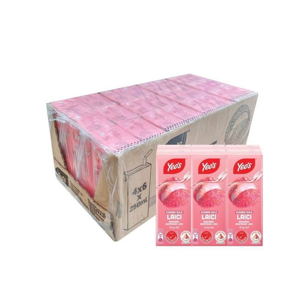 Yeos Lychee Packet Drinks (4x6x250ml) | Shopee Malaysia