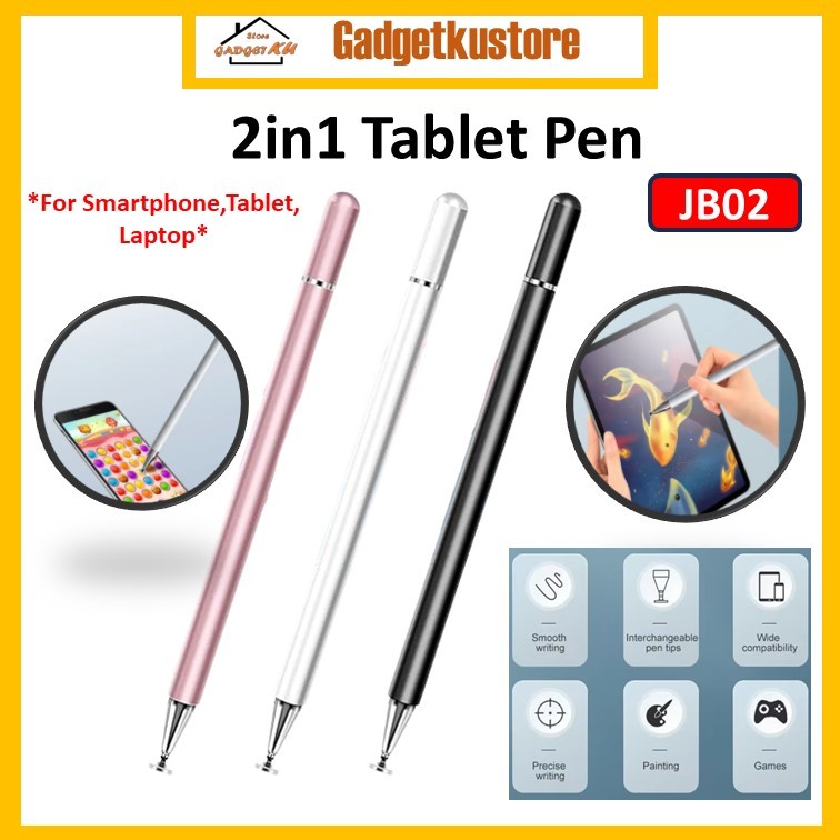 2in1 Universal Capacitive Pen For Tablet Smartphone Laptop Ipad ...