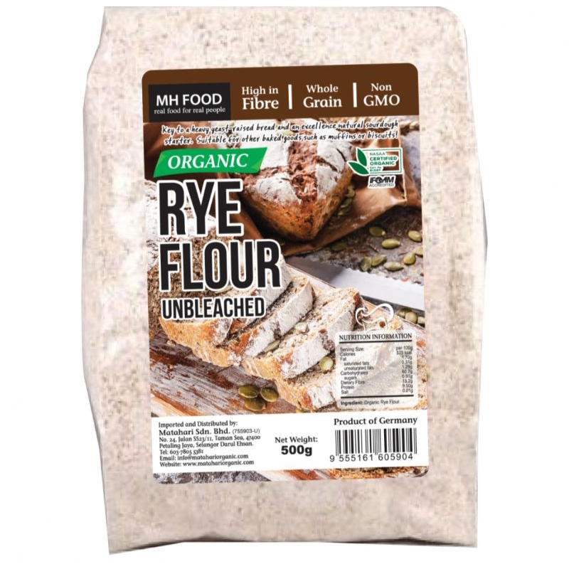 Rye flour organic / 有机黑麦粉 / tepung rye / READY STOCK ship from Malaysia ...