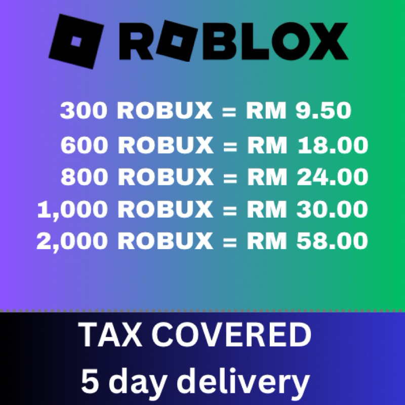 ROBLOX Roburkxx murahhh cheapest | Shopee Malaysia