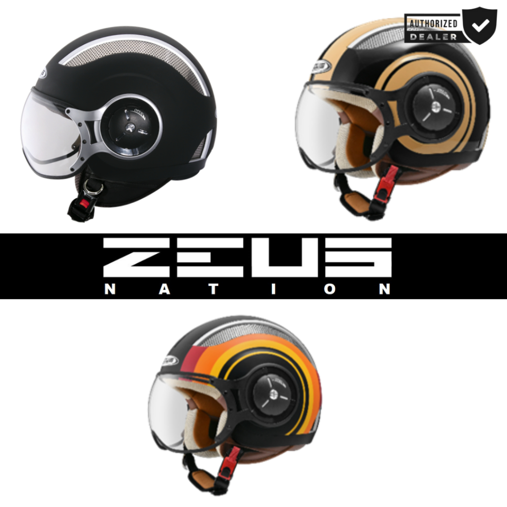 Zeus Helmet ZS-218 Demi Jet Helmet | Shopee Malaysia