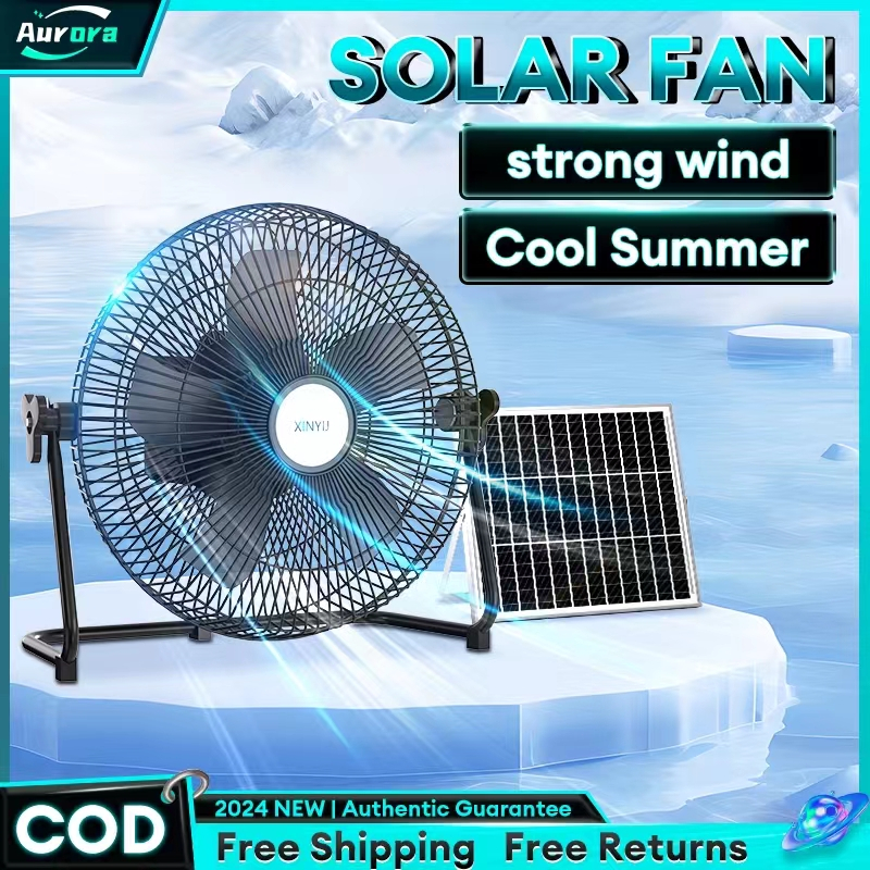 Solar Fan Rechargeable Energy Kipas Solar Fan 16inch Solar Fan Outdoor ...