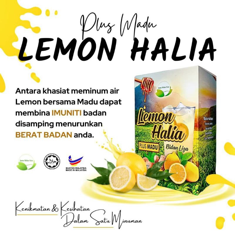 LEMON HALIA PLUS MADU (RM10/5 SACHET) ANGIN DALAM BADAN | Shopee Malaysia