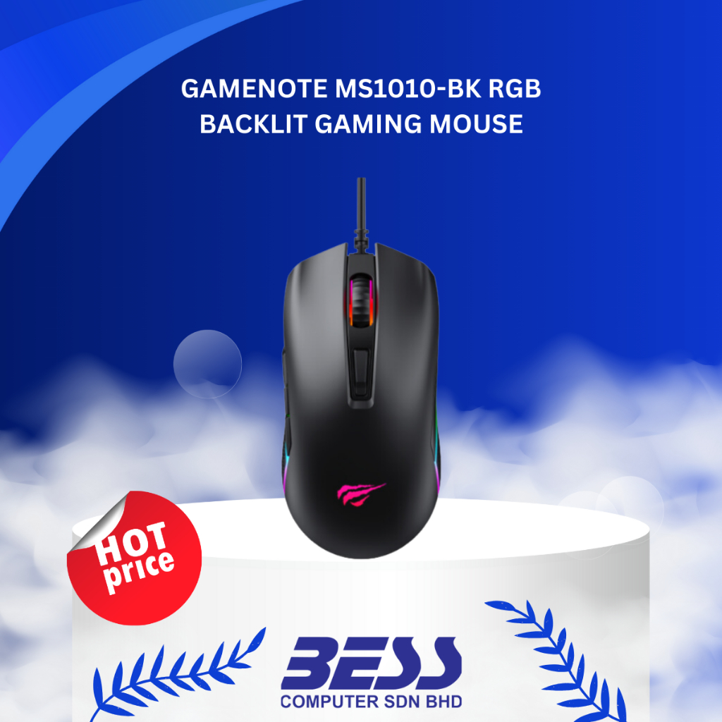 GAMENOTE MS1010-BK BACKLIT GAMING MOUSE | Shopee Malaysia