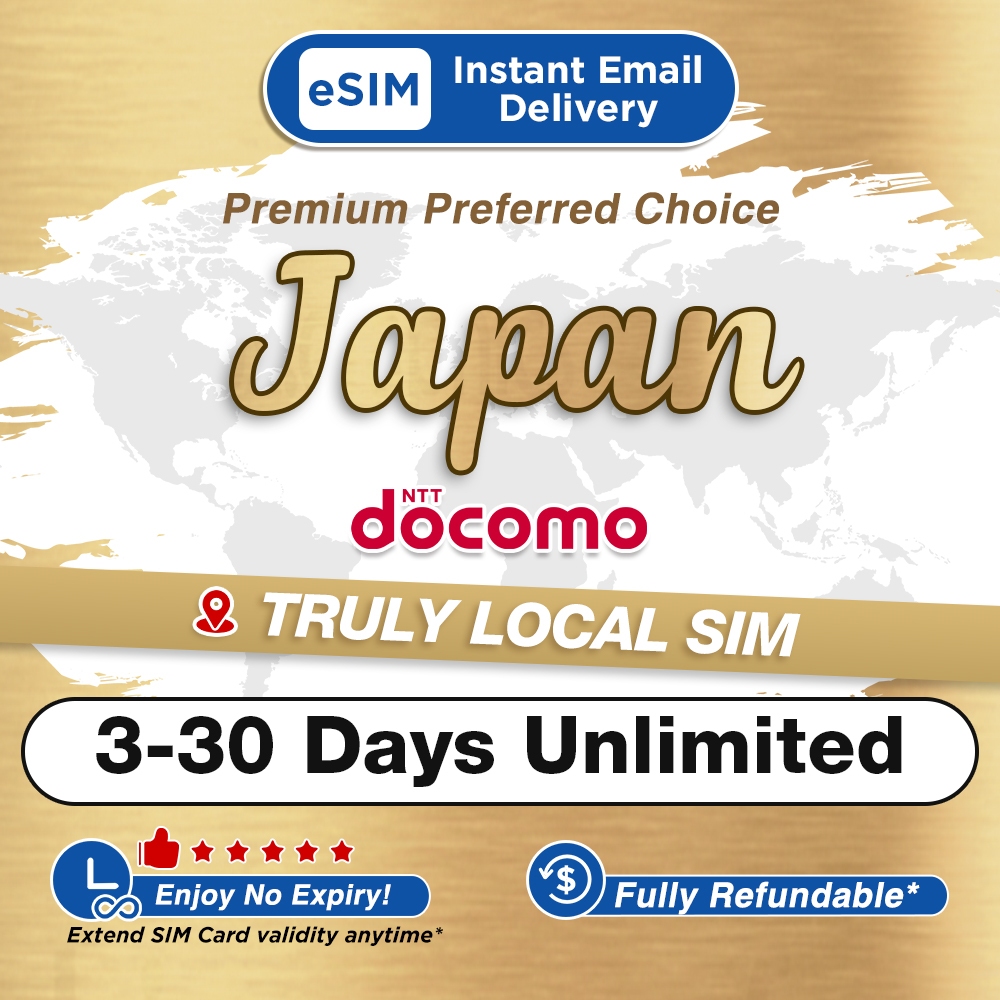 Japan eSIM Ultimate 3-30Days Daily 1GB/2GB Unlimited Data | Instand 24h ...
