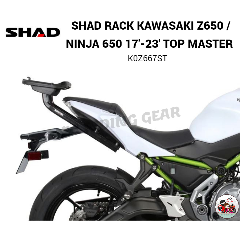 SHAD RACK KAWASAKI Z650 / NINJA 650 17'-23' TOP MASTER AND SIDE RACK ...