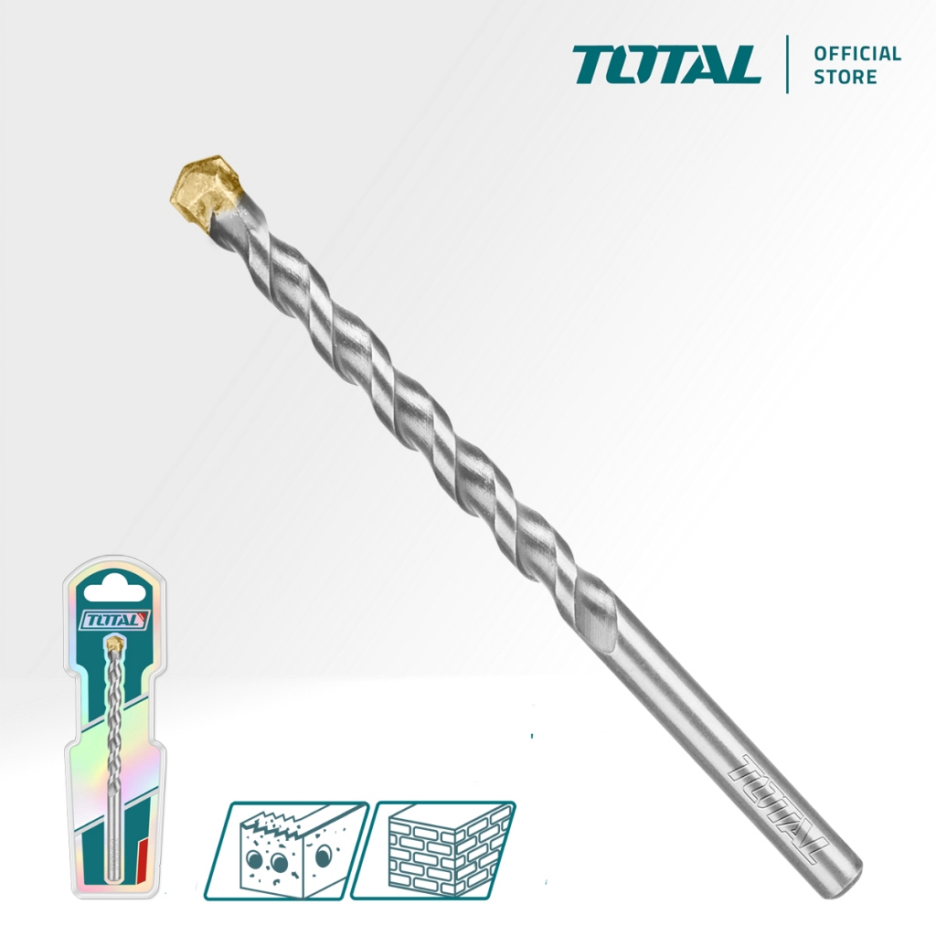 TOTAL Masonry Drill Bit (6mm/10mm x 100mm/150mm) for Concrete and Brick ...