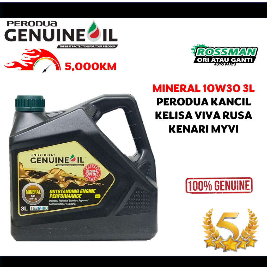 [NEW] Perodua Kenari Kelisa Kancil Viva Myvi 1.0 Kembara 3L Minyak Hitam Enjin Mineral 10W-30 ...