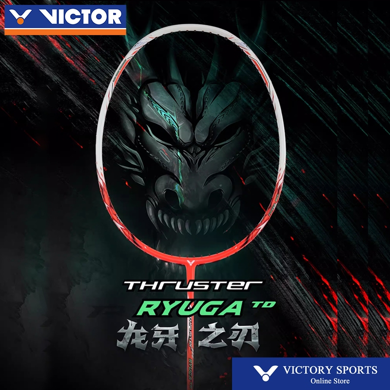 ORIGINAL VICTOR THRUSTER RYUGA TD BADMINTON RACKETS THRUSTER RYUGA 4U ...