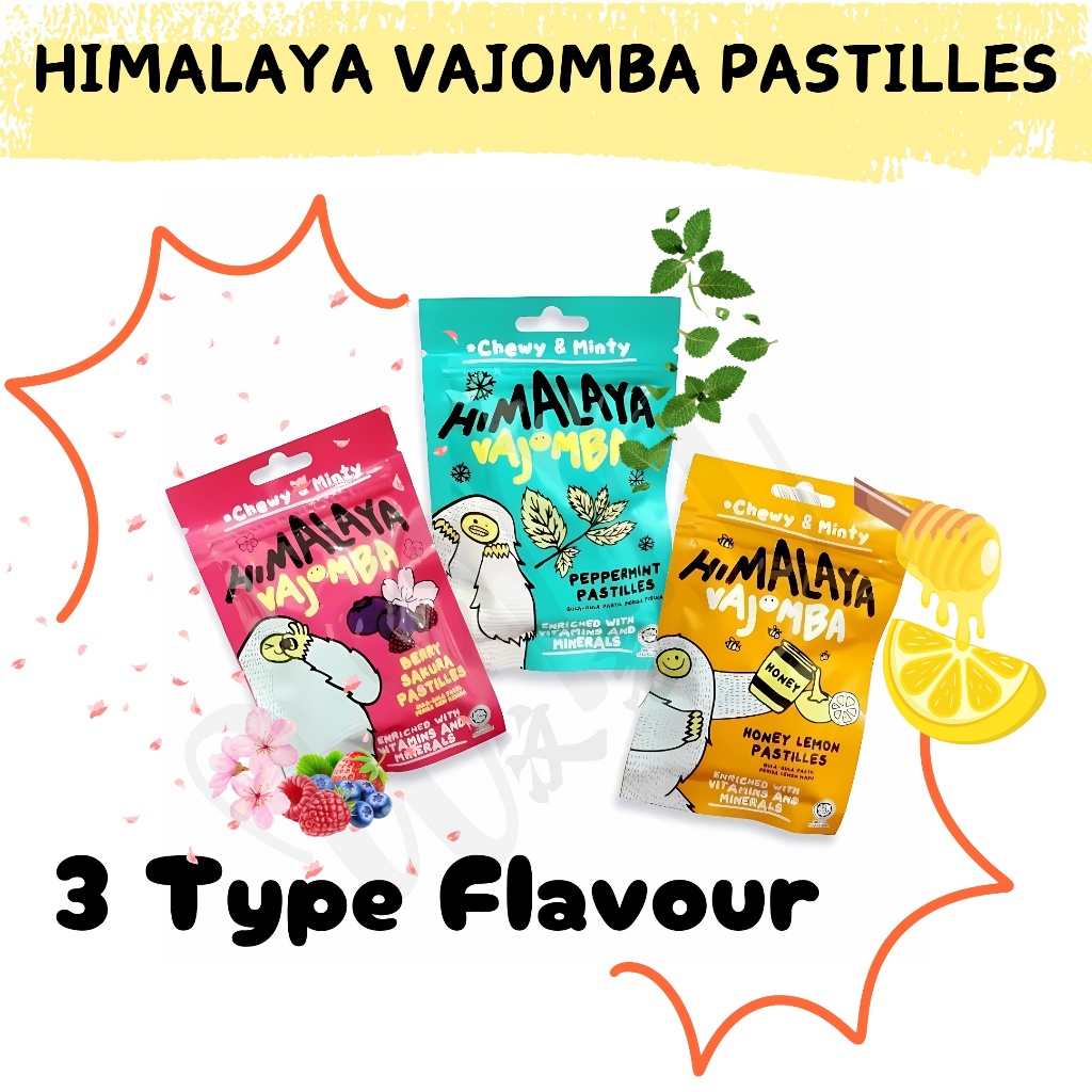 Himalaya Vajomba Chewy & Minty Candy 25g (3 Flavour!!) 薄荷软糖 25克/包 ...