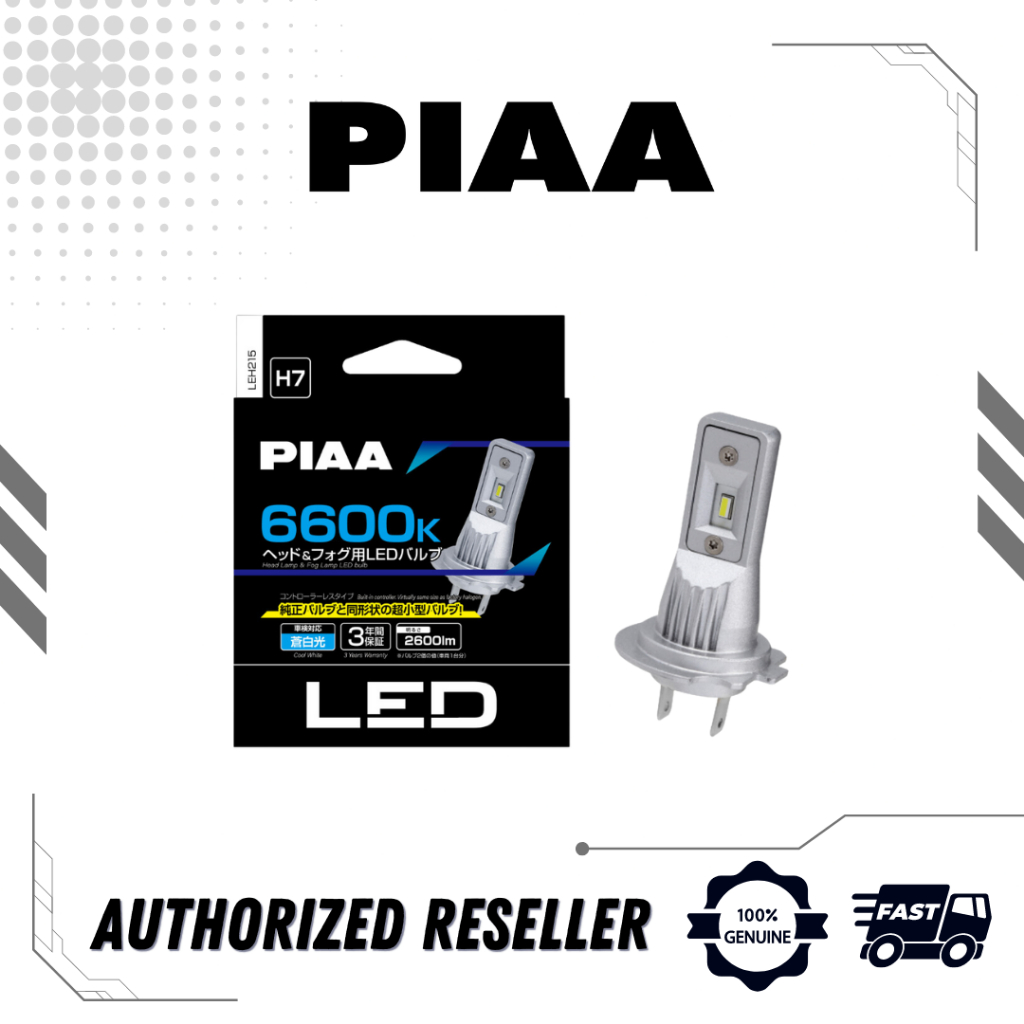 PIAA LEH215 H7 4th Gen Ultra Compact 6600K LED Bulb (Original) | Shopee ...