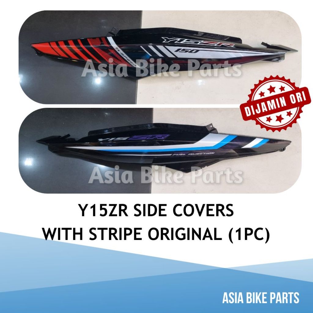 Yamaha Original Y15ZR Side Cover with Stripe Original / Ekor Coverset ...