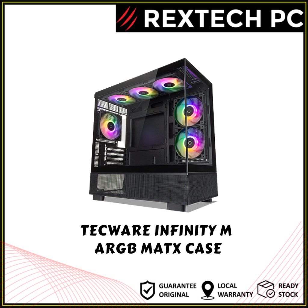 Tecware Infinity M ARGB MATX Case - Black | Shopee Malaysia