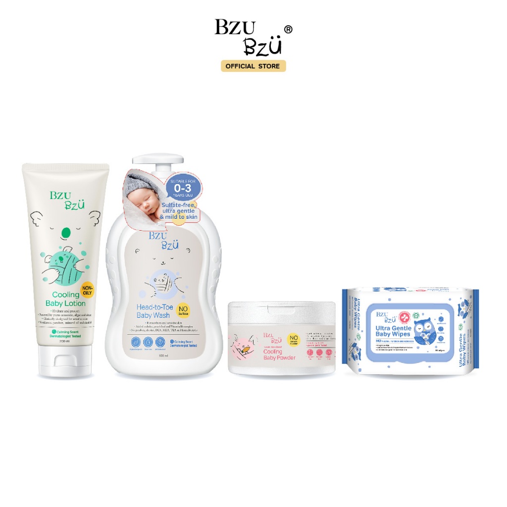 BZU BZU Baby Care Essential Pack (Head to Toe + Cooling Baby Lotion ...