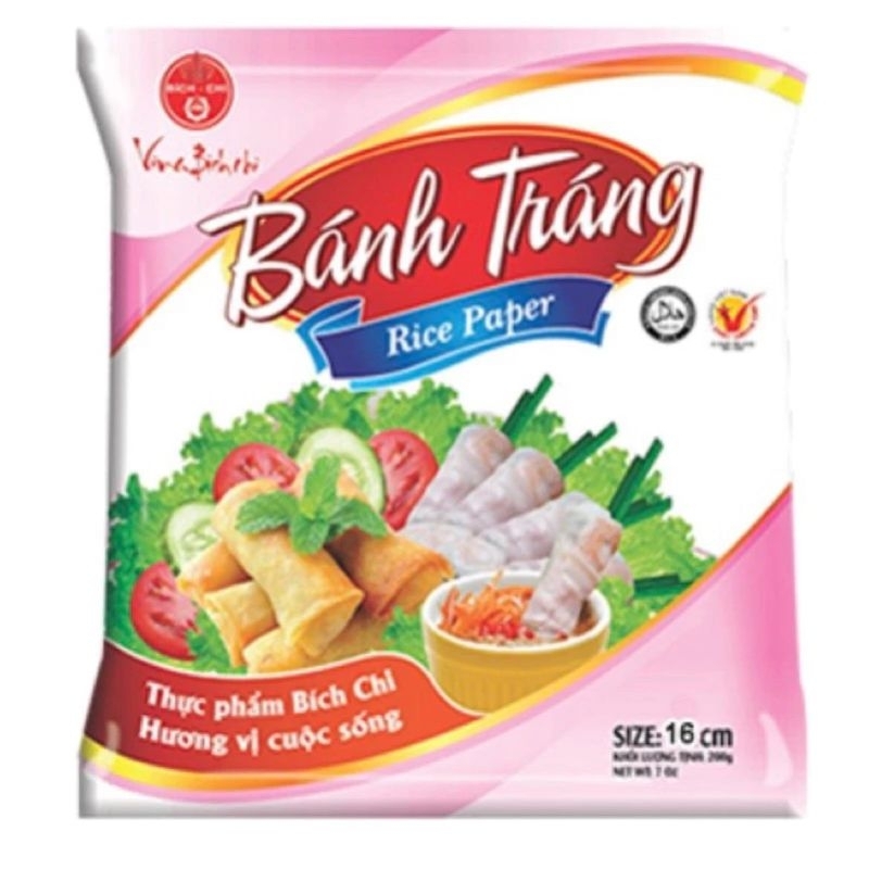 BICH CHI RICE PAPER PREMIUM QUALITY 16CM/22CM 200G (HALAL) | Shopee ...