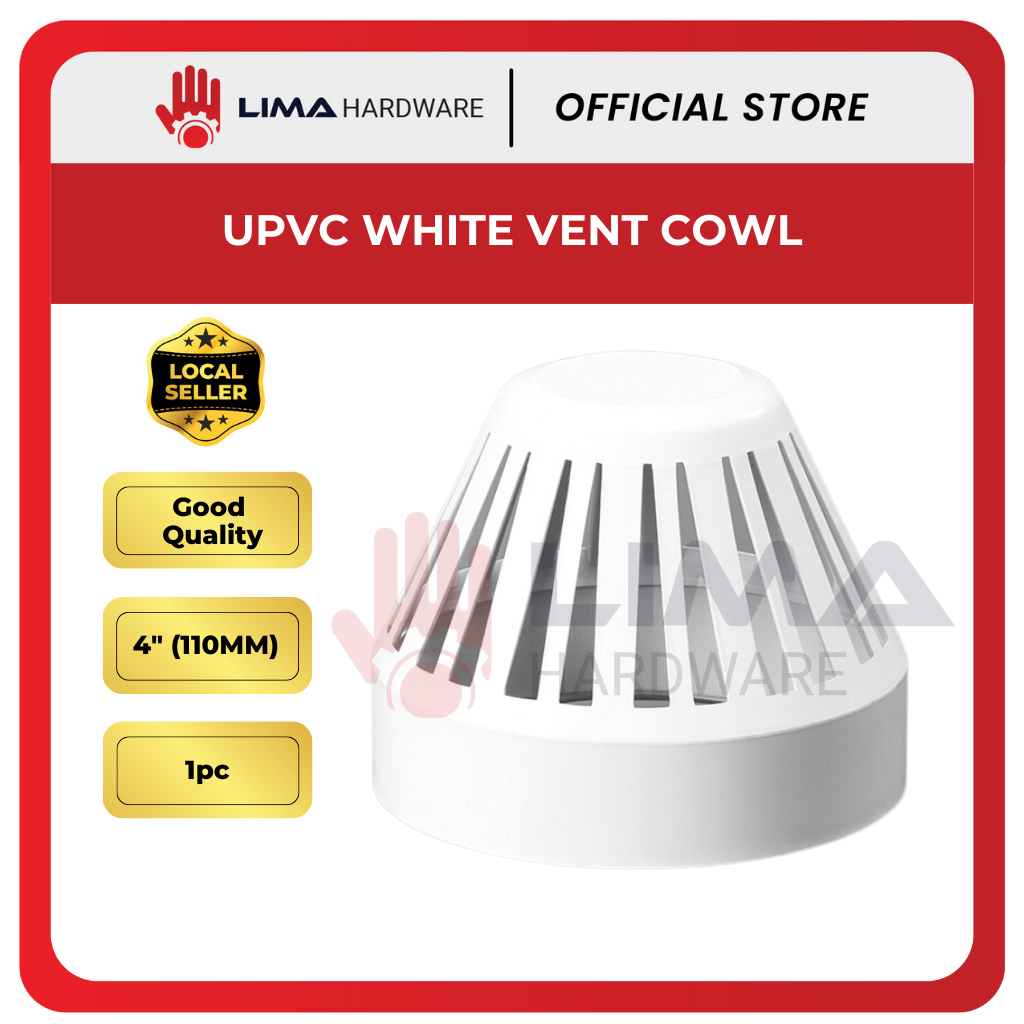 UPVC WHITE VENT COWL - 4" (110MM) | Shopee Malaysia