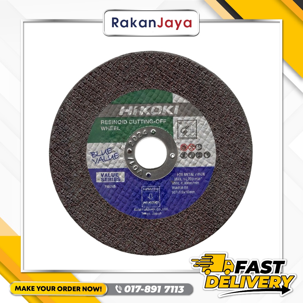 HITACHI HIKOKI CUTTING DISC 4" (1 BOX) | Shopee Malaysia