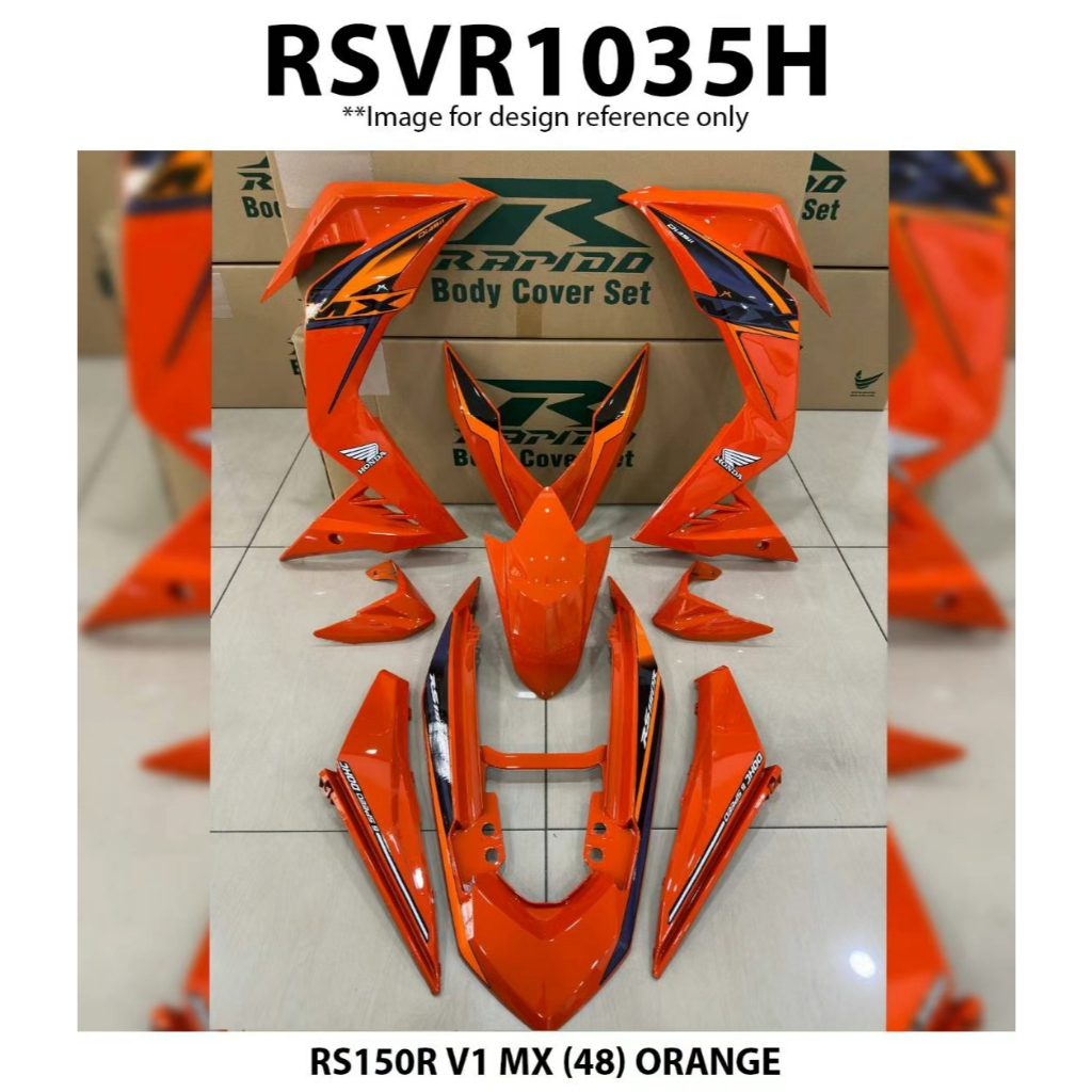 Rapido Cover Set Honda RS150R V1 V2 V3 MX (48) Yellow Orange RS150 RS150 R Coverset Motor ...