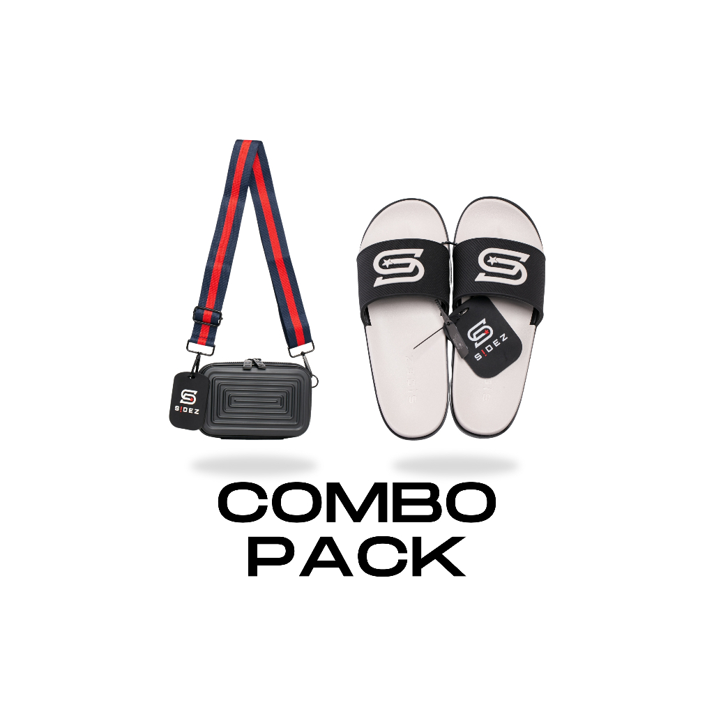 SiDEZ LIMITED COMBO SANDAL + TRANSBAG MATTE BLACK | Shopee Malaysia