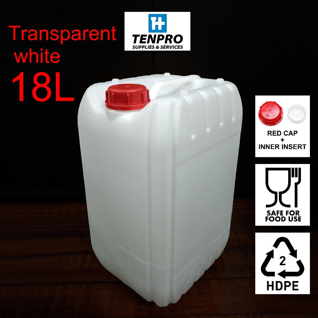 [NEW] 18L 18 Liter Jerry Can, Plastic Bottle, HDPE Container, Water ...