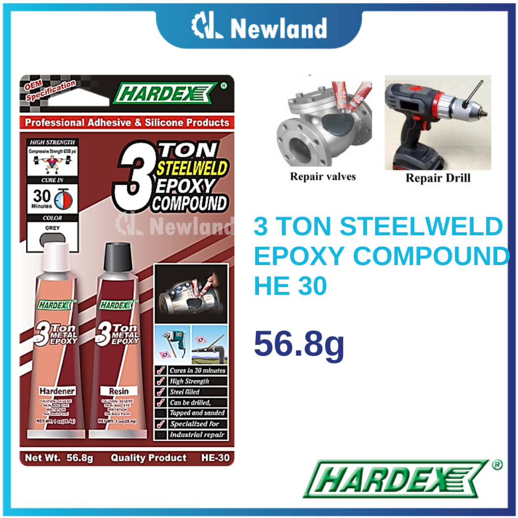 Hardex Gam 3 Tan / Gam 3 Ton / HE30 - 3 Ton Steelweld Epoxy Compound ...