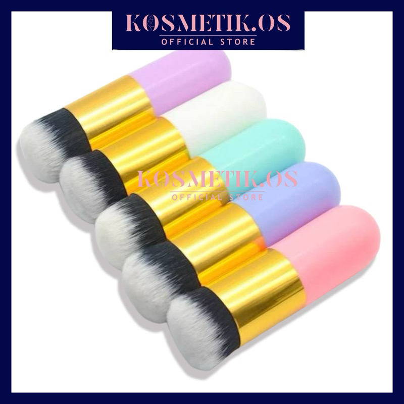 [𝐕𝐈𝐑𝐀𝐋 𝟐𝟎𝟐𝟒]𝐂𝐎𝐃 FOUNDATION BRUSH COLORFUL MAKEUP BERUS KABUKI PENDEK ...