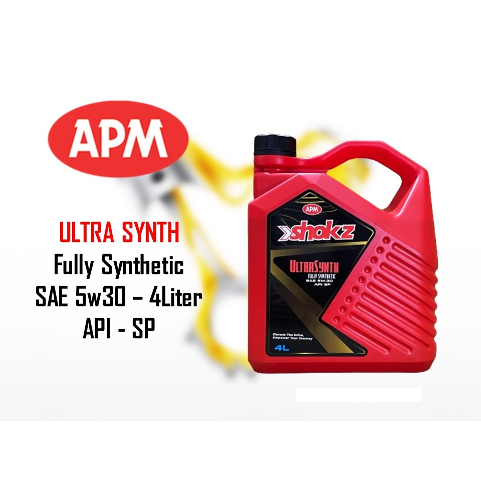 APM - 5w30 4L API SP Fully Synthetic Engine Oil 4Liter 5w-30 API SP Ultra Synth Minyak Enjin ...