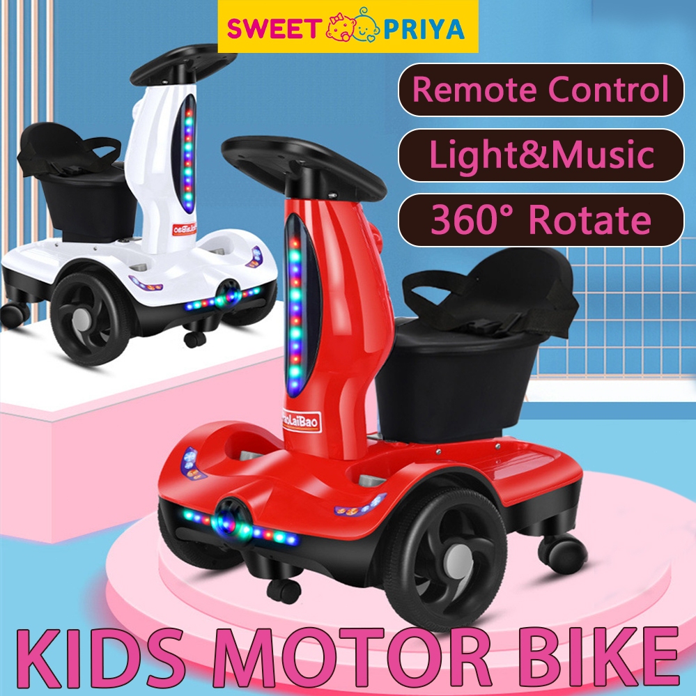 360°Rotation Kids Balance Scooter Remote Control Electric Car Motor ...
