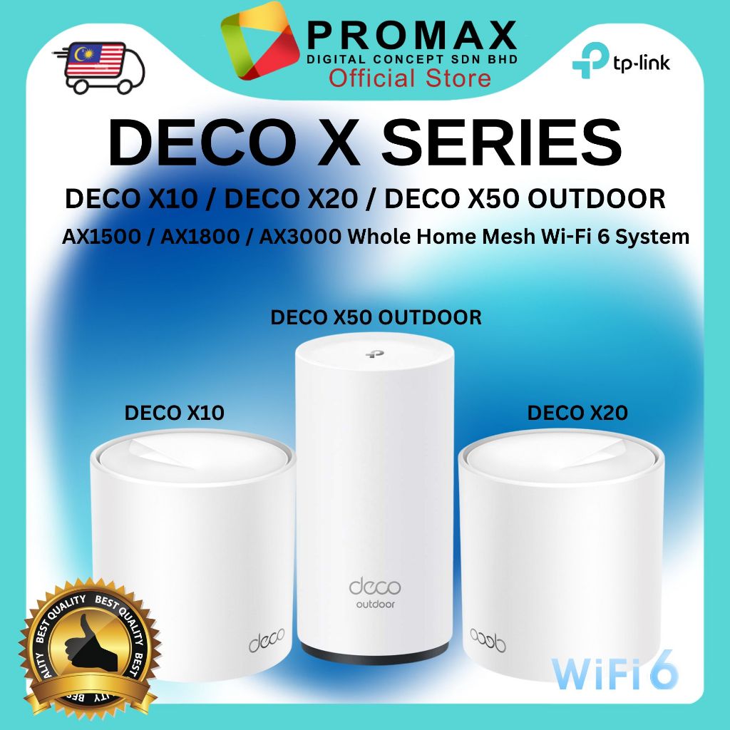 TP-LINK Deco X10 AX1500 / Deco X20 AX1800 / Deco X50 Outdoor AX3000 Wi ...