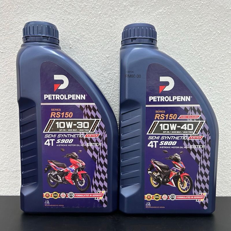Petrolpenn RS150 Semi / Fully 4T Engine Oil Minyak Hitam | Shopee Malaysia