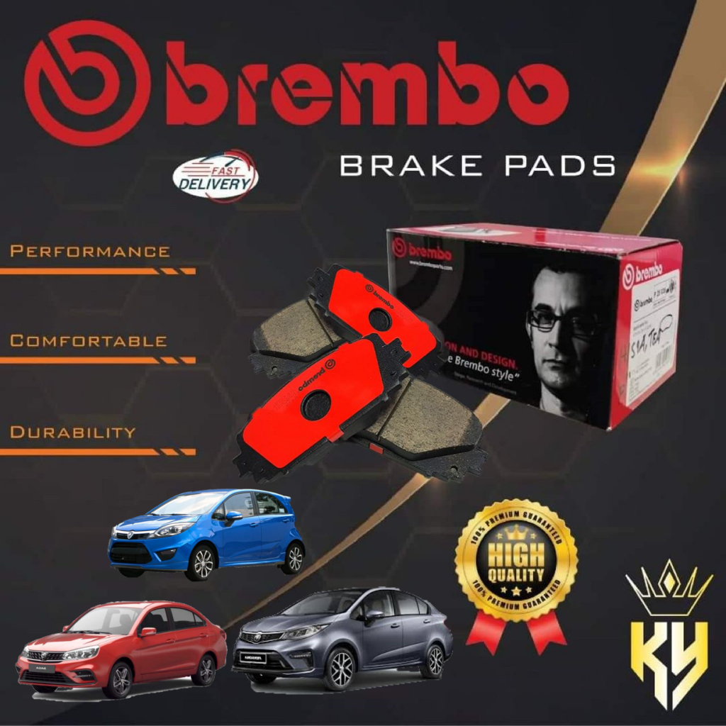 BREMBO CERAMIC FRONT BRAKE PAD PROTON SAGA FLX 2019 FACELIFT, NEW ...