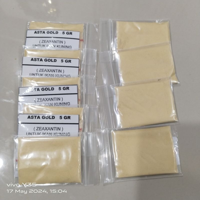 Asta Gold Zeaxanthin untuk menaikkan warna Ikan Kuning 5gr | Shopee ...