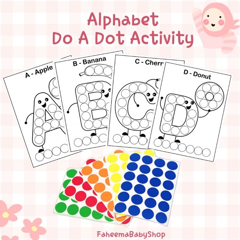 ABC Alphabet Dot Sticker Book Do a Dot Alphabet Educational Toys for ...