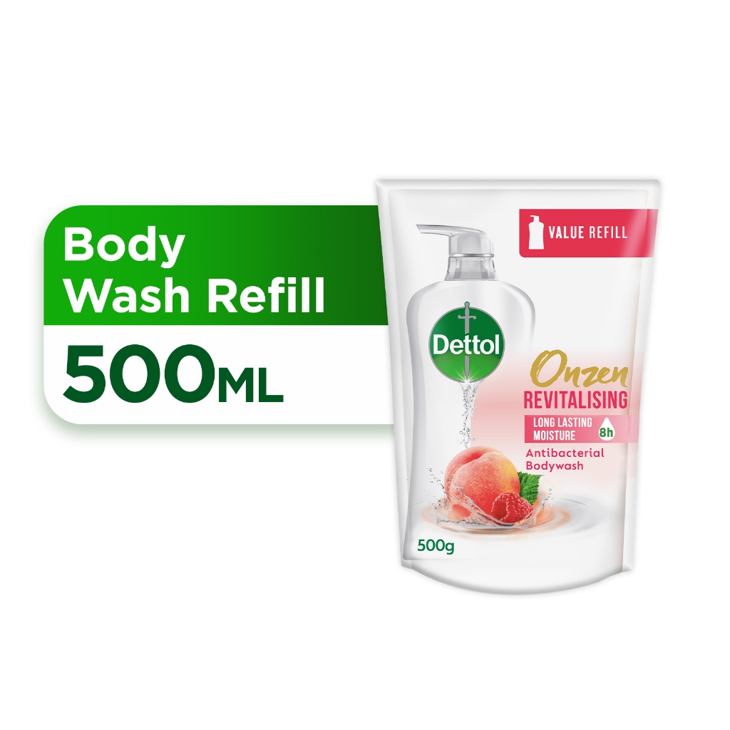 Dettol Onzen Shower Gel/Antibacterial Body Wash Onzen Refill Pouch 500ml (Revitalising) | Shopee ...