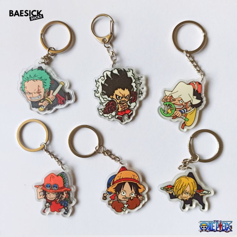BA One Piece Acrylic Keychain Anime High Quality Metal Luffy, Zoro ...