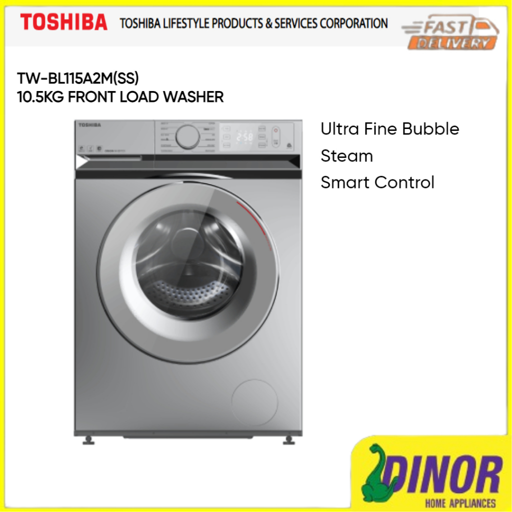 TOSHIBA LIFESTYLE PRODUCTS & SERVICES CORPORATION 10.5KG FRONT LOAD WASHER Deep Clean Matters TW ...