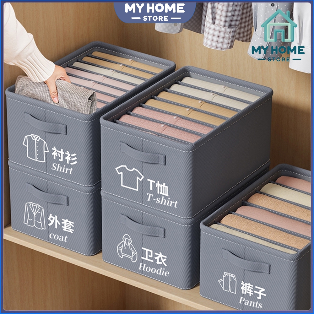 Clothes storage box, jeans, pants, compartment, sorting box, T-shirt ...