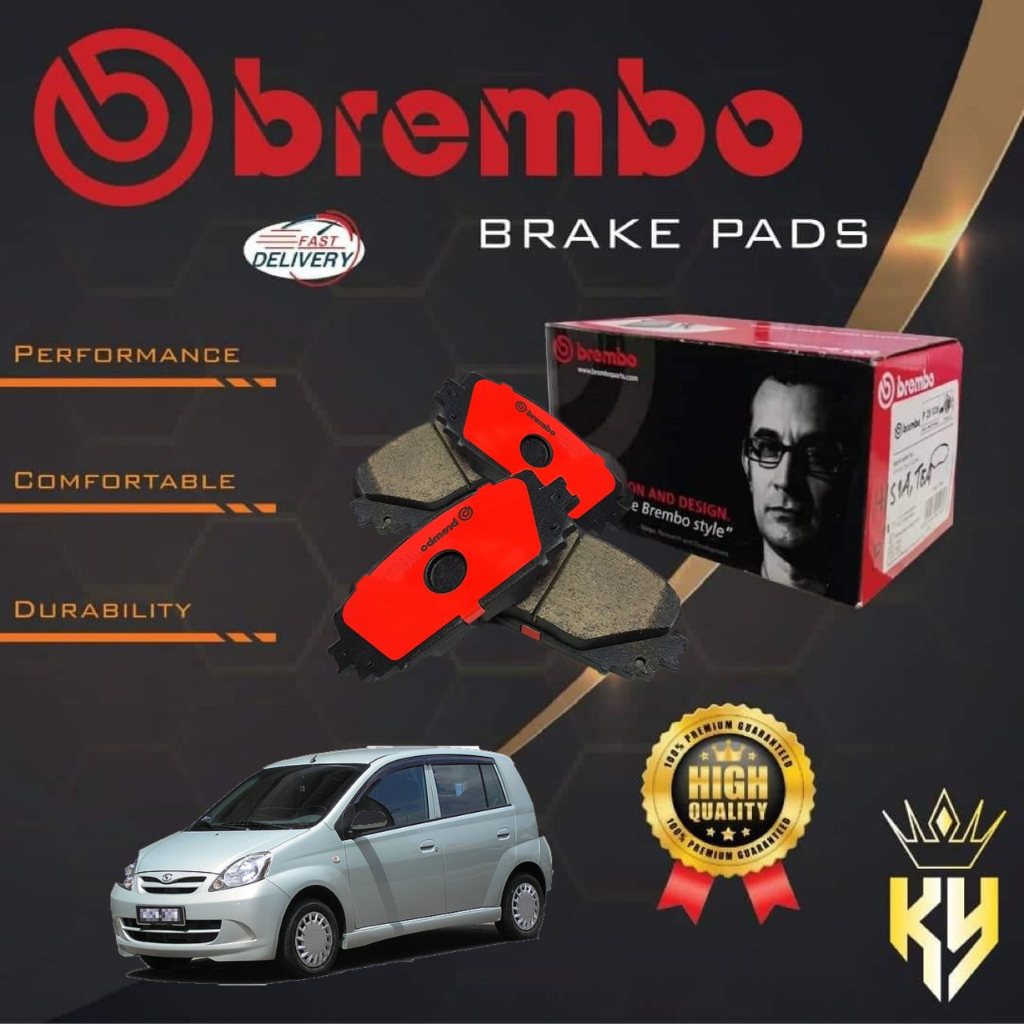 BREMBO CERAMIC FRONT BRAKE PAD PERODUA VIVA 660 850 1.0 (P16011 ...