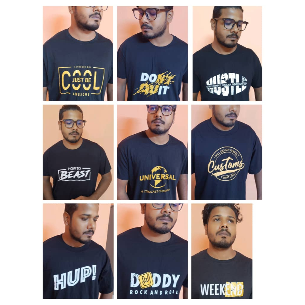 [XS-10Xl]Black Tshirt 160-200 GSM unisex NEW 10 DESGIN ! Tshirt murah Premium ! | Shopee Malaysia