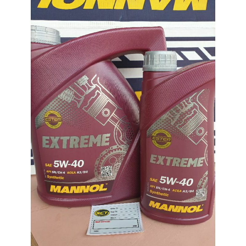 Mannol Extreme 5w-40 Fully Synthetic (5-Liter=4L+1L) 100% original ...