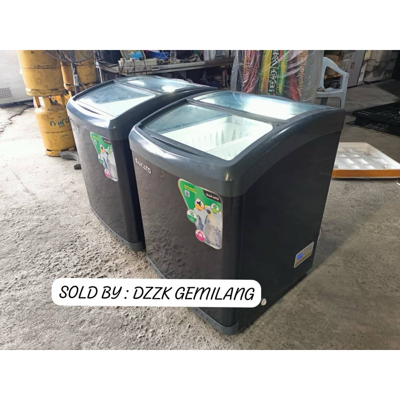 NEW 2025 SAKATO Icecream Freezer Sakato SCG-198 /Freezer Aiskrim 198L ...