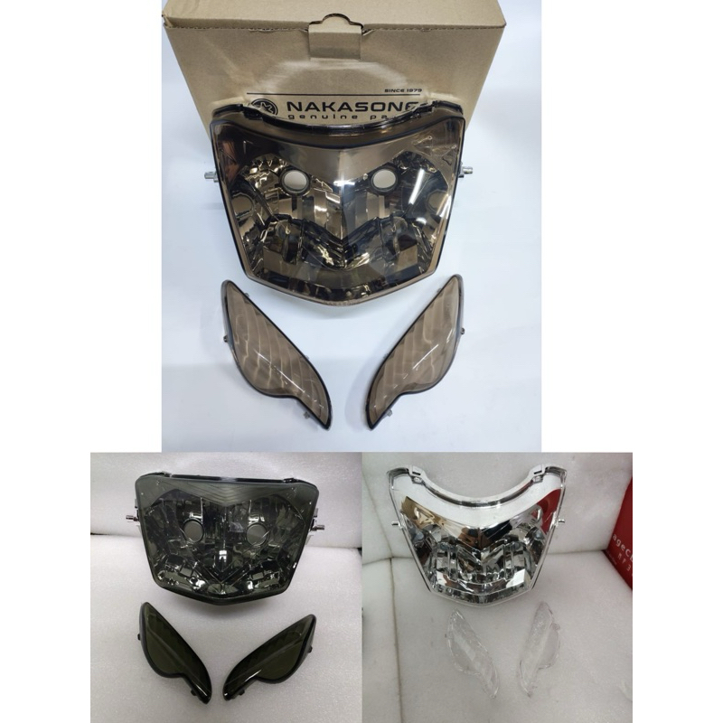Head lamp lampu depan signal depan cover front signal cover honda wave ...