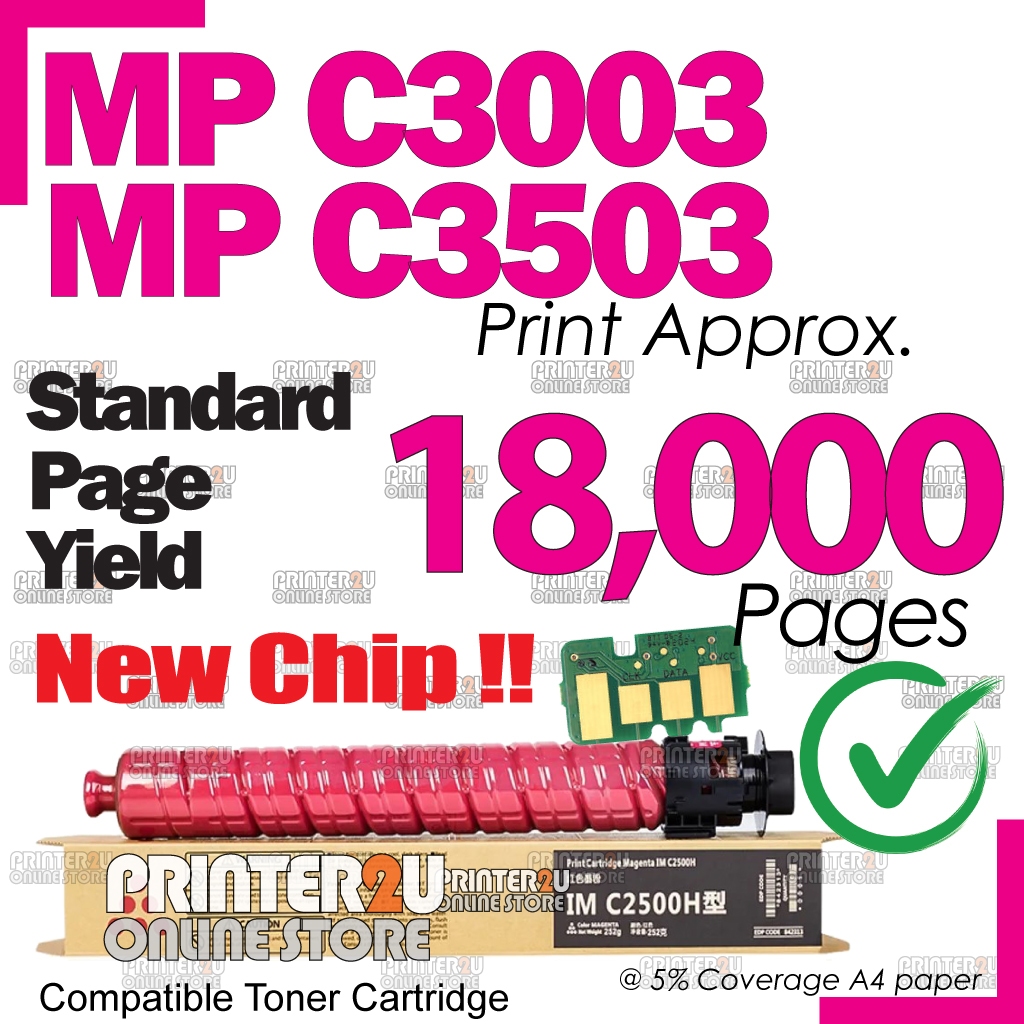 Compatible to Ricoh MP C3003 C3503 MPC3003 MPC3503 841816 Cyan Black Yellow Magenta Color Copier ...