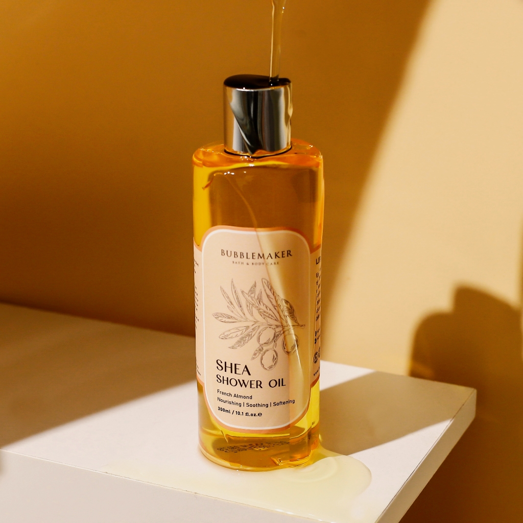 Shea Sweet Almond Shower Oil - French Almond / Wild Bluebell Scent ...